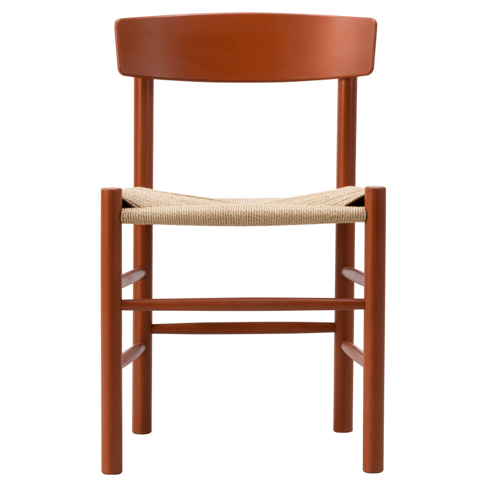 J39 Dining Chair - Beech Heritage Red, Natural Paper Cord Seat – Rouse Home
